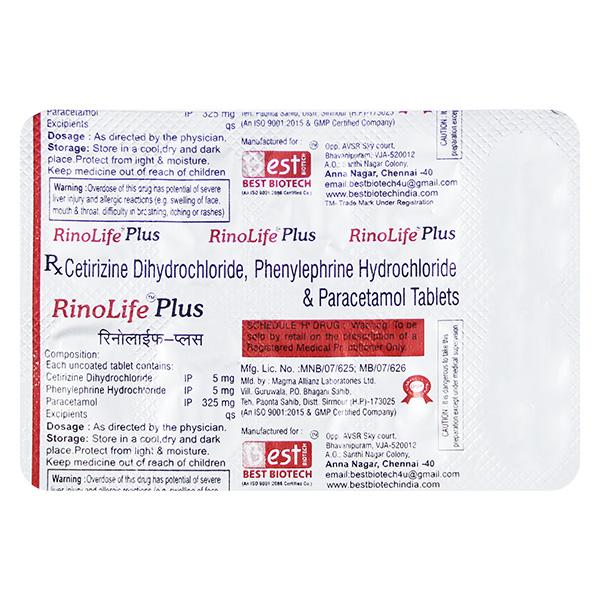 RINOLIFE PLUS Tablet 10's