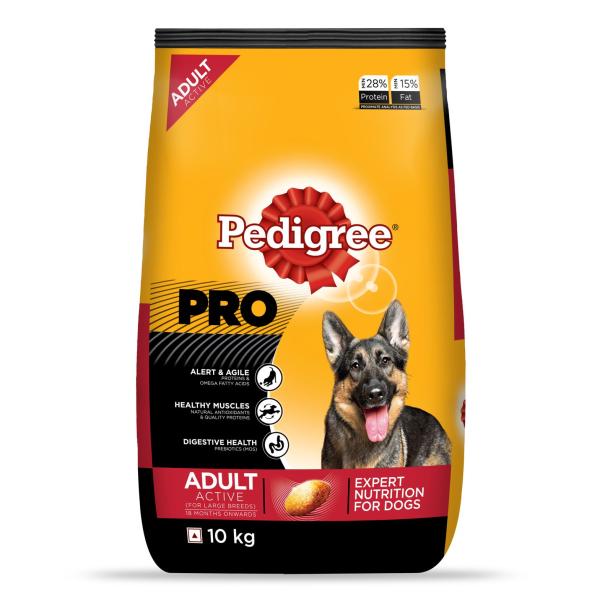 Pedigree Pro Adult Active (For Large Breed) 10000 gm Online at Best ...