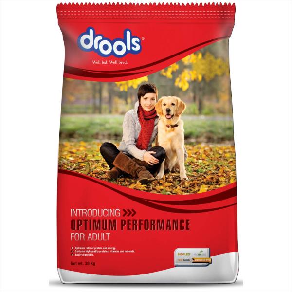 Buy Drools Optimum Performance Adult Dog Food 20000 gm Online at Best ...