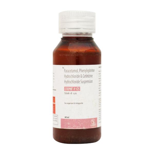 Buy CITEPHI P 125 Suspension 60ml Online at Upto 25% OFF | Netmeds