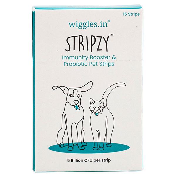 Wiggles Stripzy Dogs & Cats Immunity Booster Probiotics Strips 15's ...