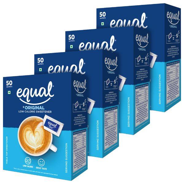 Equal Original Sweetener Sachet (Pack of 4 x 50's) 1's Online at Best ...