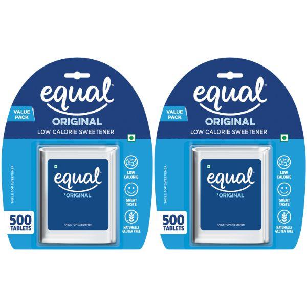 Buy Equal Original Sweetener Tablet (Pack of 2 x 500's) 1's Online at ...