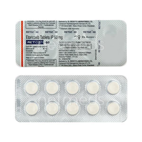 Buy Retoz 60mg Tablet 10'S Online at Upto 25% OFF | Netmeds