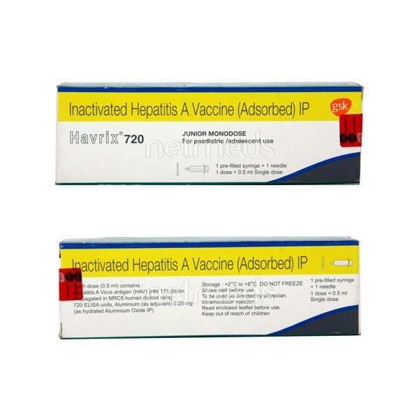 Havrix 720 Paediatric Injection 0.5ml - Price, Uses, Side Effects | Netmeds