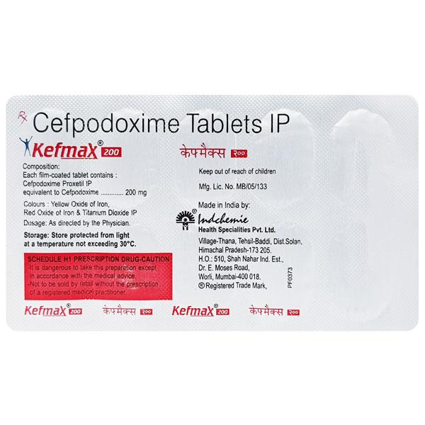 Kefmax 200mg Tablet 10'S : Price, Uses, Side Effects | Netmeds