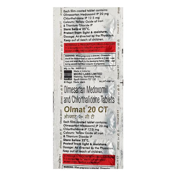 Buy Olmat CT 20mg Tablet 10'S Online at Upto 25% OFF | Netmeds