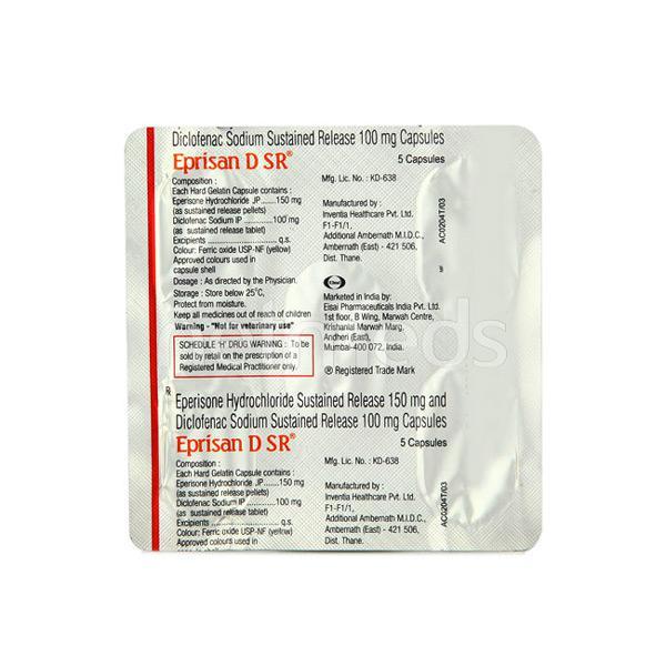 Buy Eprisan D SR Capsule 5'S Online at Upto 25% OFF | Netmeds
