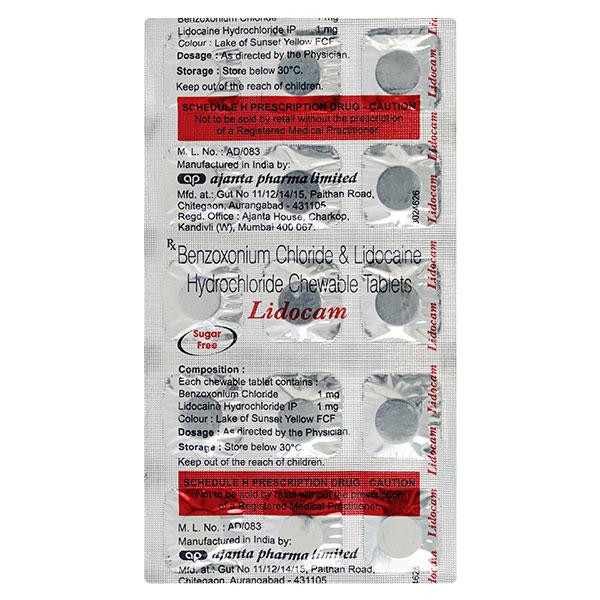Lidocam Tablet 10'S - Buy Medicines online at Best Price from Netmeds.com