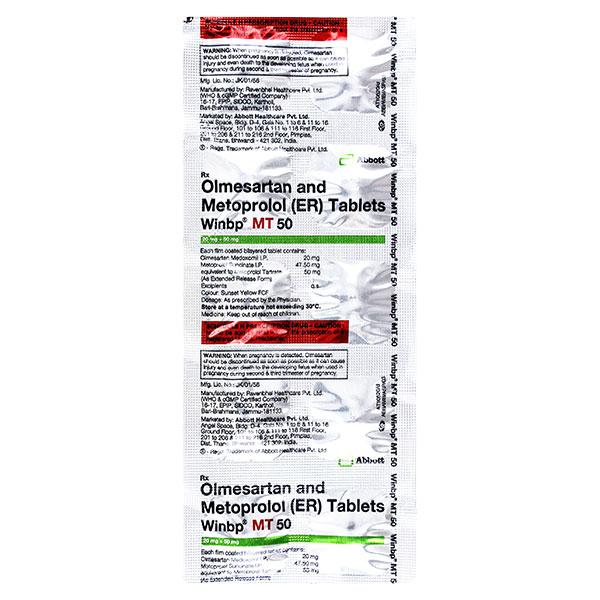 Winbp MT 50mg Tablet 10'S : Price, Uses, Side Effects | Netmeds