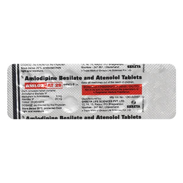 Amloz AT 25mg Tablet 14'S : Price, Uses, Side Effects | Netmeds