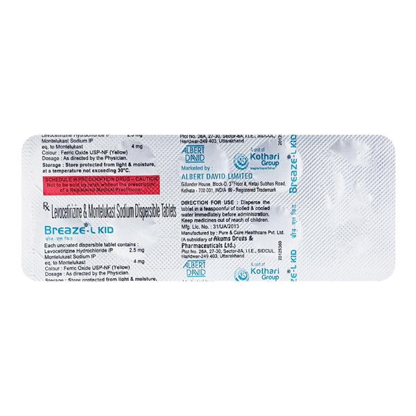 Breaze L Kid Tablet 10'S - Buy Medicines online at Best Price from ...