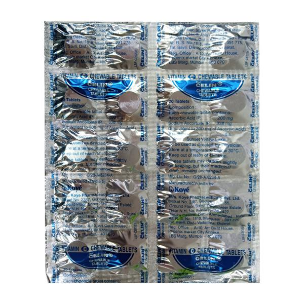 Celin Chewable 500mg Tablet 20'S - Buy Medicines online at Best Price ...
