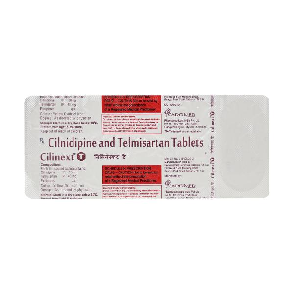 Cilinext T Tablet 10'S : Price, Uses, Side Effects | Netmeds
