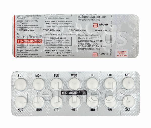 Tenormin 100mg Tablet 14'S : Price, Uses, Side Effects | Netmeds