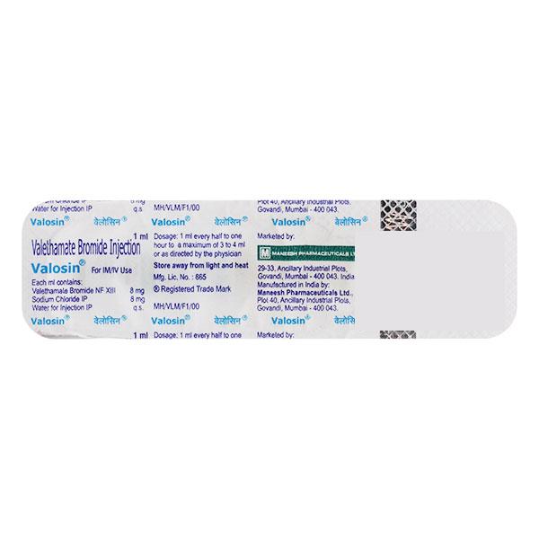 Buy Valosin 8mg Injection 1ml Online at Upto 25% OFF | Netmeds
