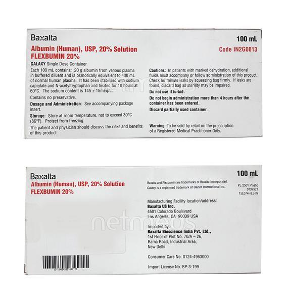 Flexbumin 20% Infusion 100ml