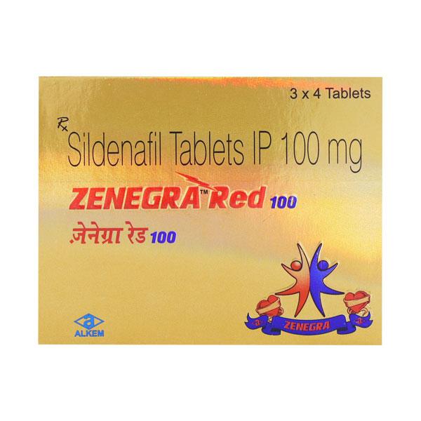 Buy Zenegra Red 100 Tablet 4'S Online at Upto 25% OFF | Netmeds