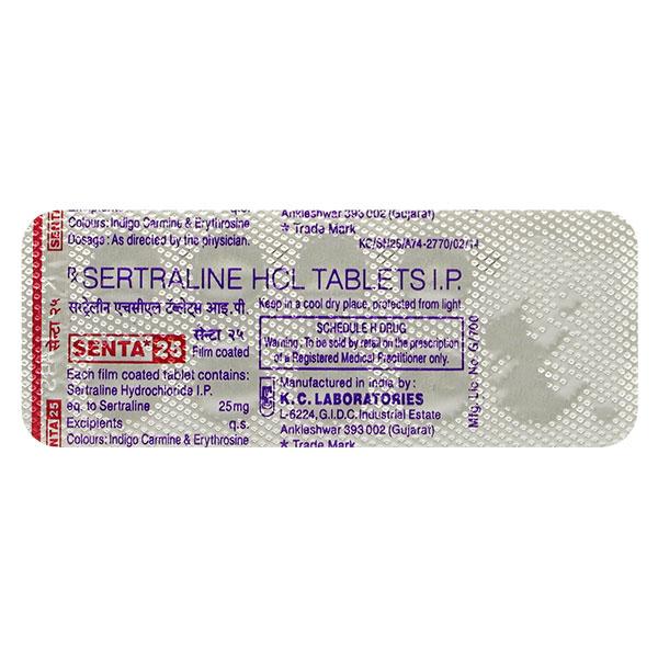 Senta 25mg Tablet 10'S : Price, Uses, Side Effects | Netmeds