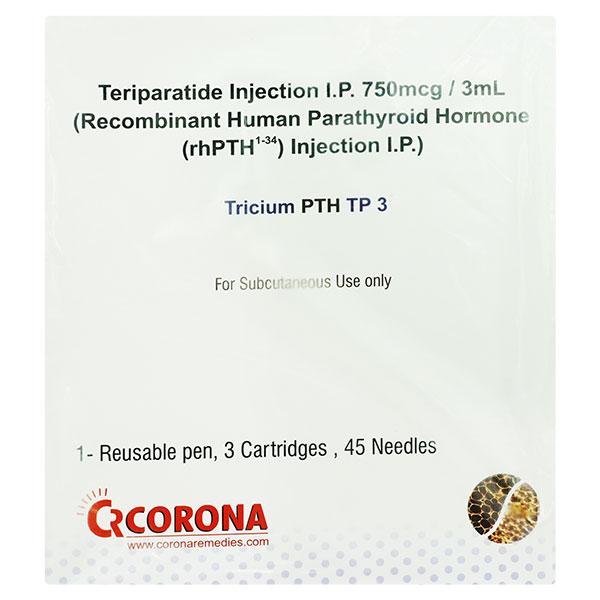 Tricium Pth Tp3 250mcg Injection 1'S - Buy Medicines online at Best ...