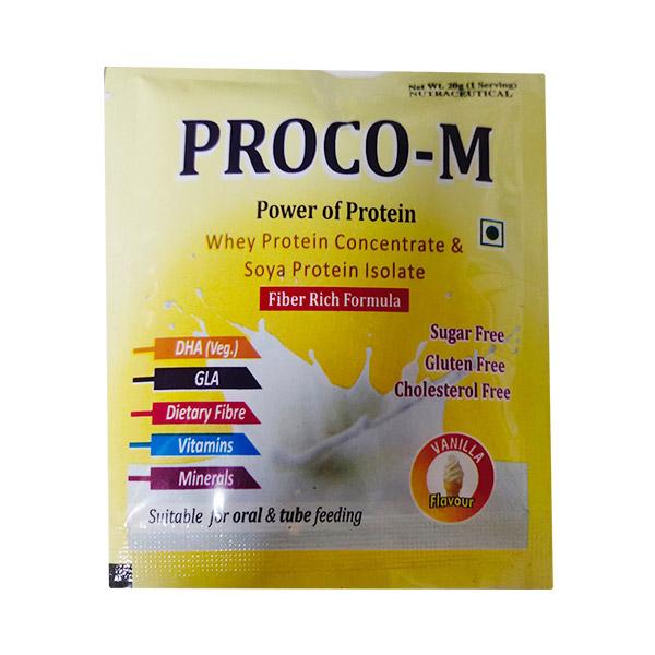 Buy Proco M Sugar Free & Gluten free Vanilla Flavour Sachet 20gm Online ...