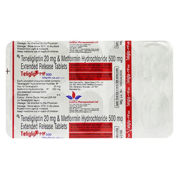 Teliglip Mf 500Mg Tablet 10's : Price, Uses, Side Effects | Netmeds