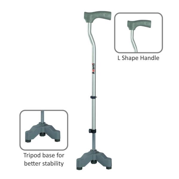 Buy Vissco Walking Stick L Shape - Tripod Online at Discounted Price ...