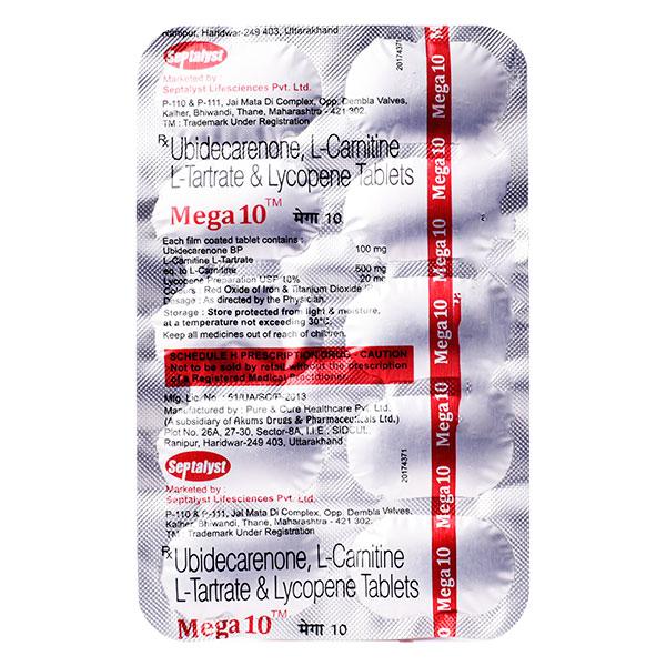 Buy MEGA 10 Tablet 10's Online at Upto 25% OFF | Netmeds