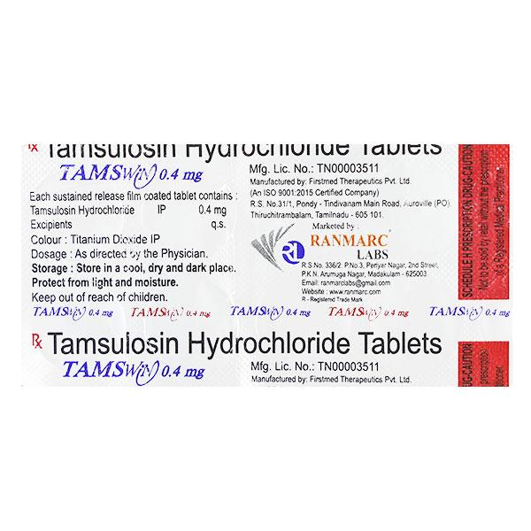 Buy TAMSWIN 0.4mg Tablet 10's Online at Upto 25% OFF | Netmeds
