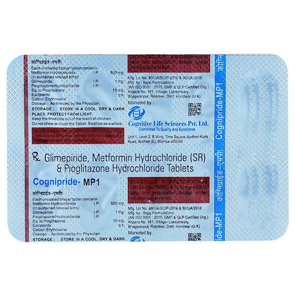 COGNIPRIDE MP 1mg Tablet 10's : Price, Uses, Side Effects | Netmeds