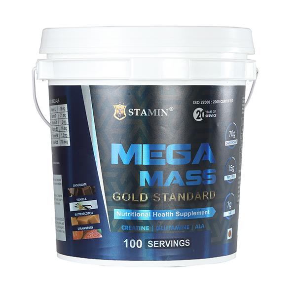 Stamin Mega Mass Gold Standard Powder - Chocolate Flavour 5 kg Online ...