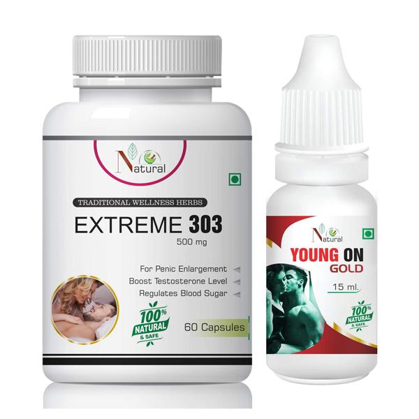 Natural Extreme 303 Capsule 60's + Young On Gold Oil 15 ml
