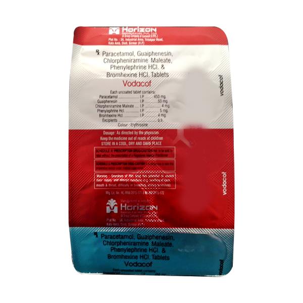VODACOF Tablet 10's : Uses, Side Effects, Price | Netmeds