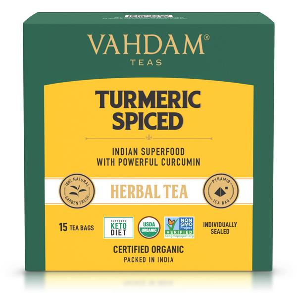 Vahdam Turmeric Spiced Herbal Tea Infusion Bags 15's
