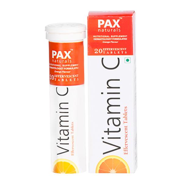 PAX Naturals Vitamin C Effervescent Tablet 20's Online at Best Price ...