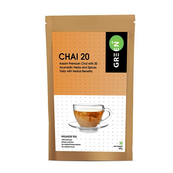 Green+ Chai 20 Wellness Tea Leaves 250 gm
