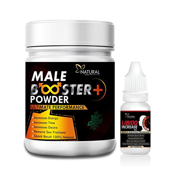 Natural Male Booster+ Powder 100 gm + Libido Increase Oil 15 ml
