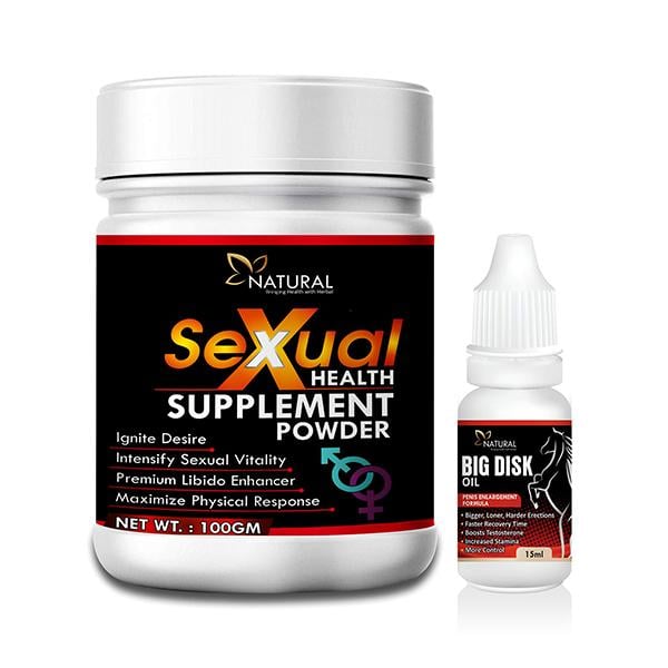 Natural Sexual Health Supplement Powder 100 gm + Big Disk Oil 15 ml 1's Online at Best Price ...