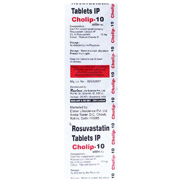 Buy CHOLIP 10 Tablet 10's Online at Upto 25% OFF | Netmeds