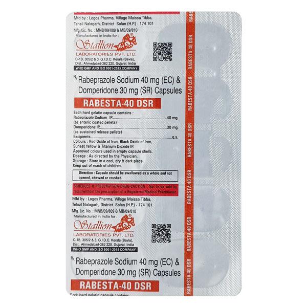 Buy RABESTA DSR 40 Capsule 10's Online at Upto 25% OFF | Netmeds
