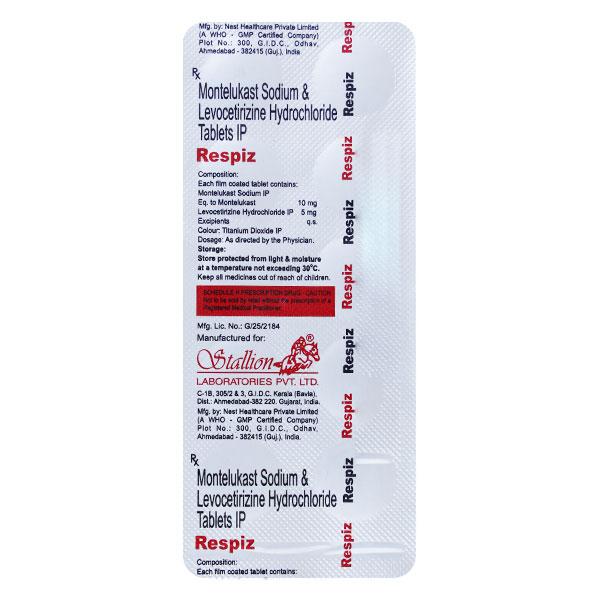 Buy RESPIZ Tablet 10's Online at Upto 25% OFF | Netmeds