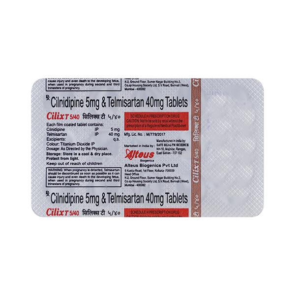 Buy CILIX T 5/40 Tablet 15's Online - Price, Uses & SIde Effects | Netmeds