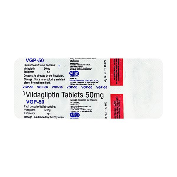 VGP 50 Tablet 10's : Price, Uses, Side Effects | Netmeds