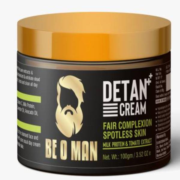 Be O Man Detan+ Face Cream - Milk Protein & Tomato Extract 100 gm
