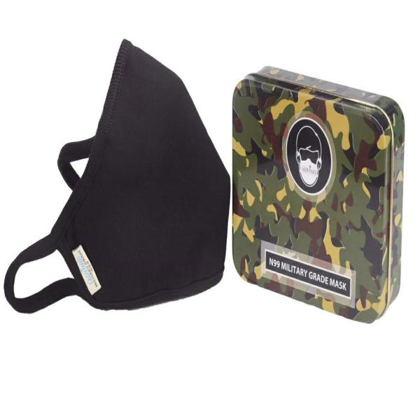 Buy Military Grade N99 Face Mask Without Valve (M) - Black (Pack of 1 ...