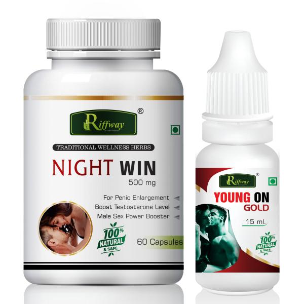 Riffway Night Win Capsule 60's + Young On Gold Oil 15 ml