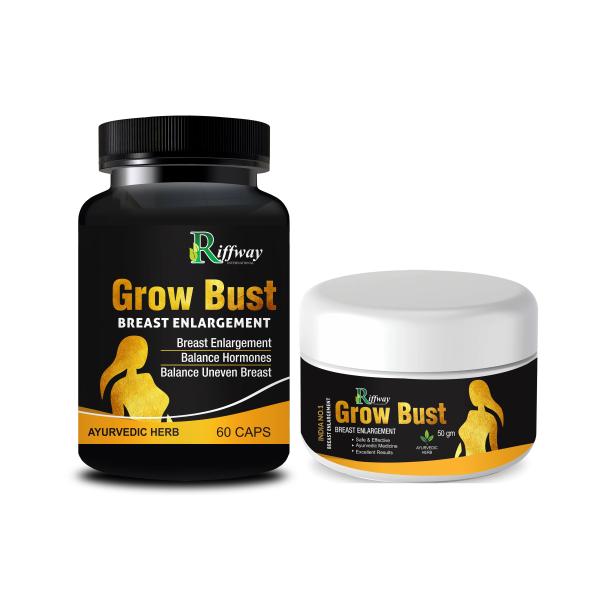 Riffway Grow Bust Capsule 60's + Cream 50 gm
