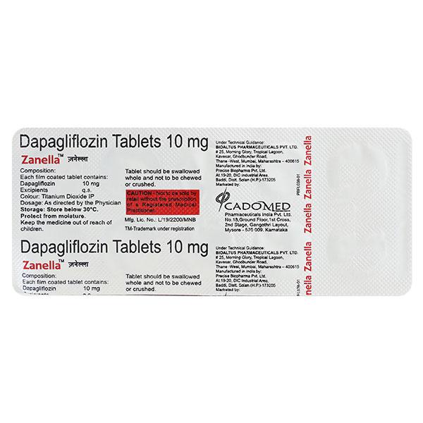 ZANELLA 10 Tablet 10's : Price, Uses, Side Effects | Netmeds