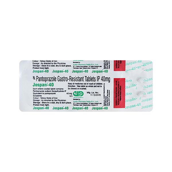Buy JOSPAN 40 Tablet 10's Online at Upto 25% OFF | Netmeds