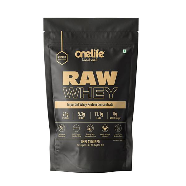 Buy Onelife Raw Whey Protein Powder - Unflavoured 1 kg Online at ...